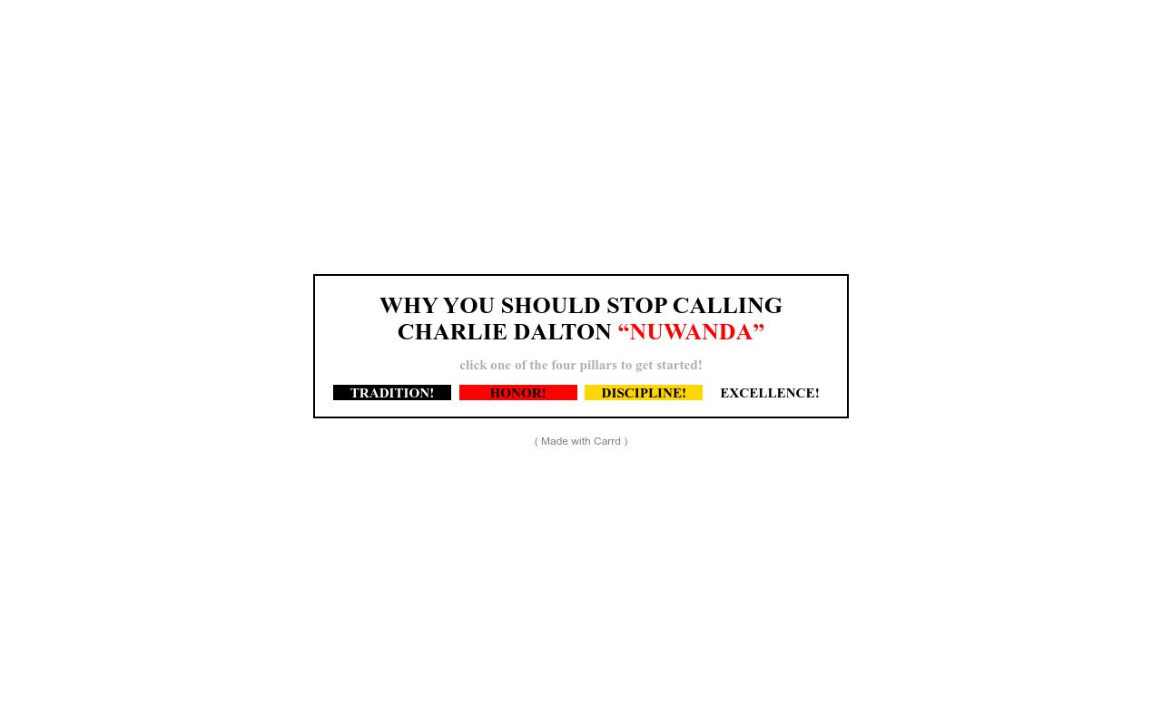WHY YOU SHOULD STOP CALLING CHARLIE DALTON "NUWANDA"